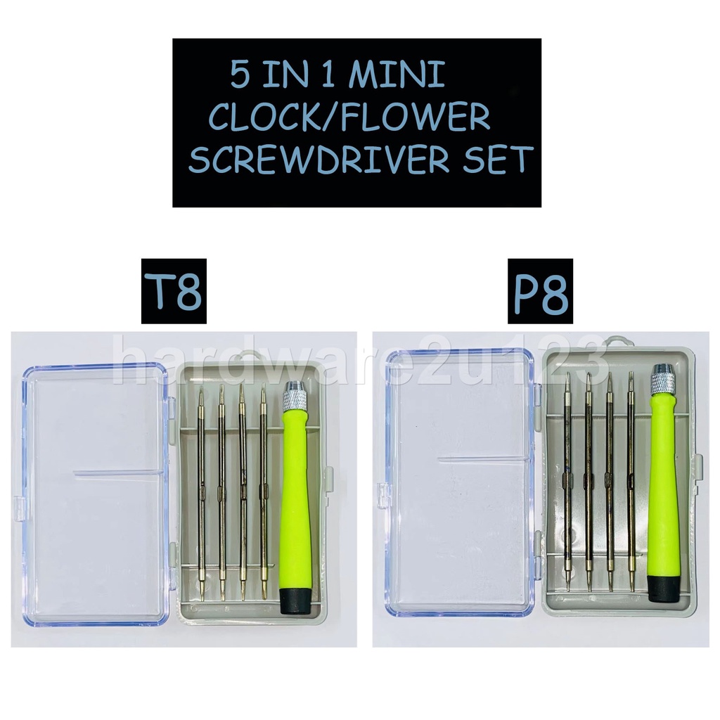 (5 IN 1) 5Pcs Mini Clock/Flower Screwdriver Set | Shopee Malaysia