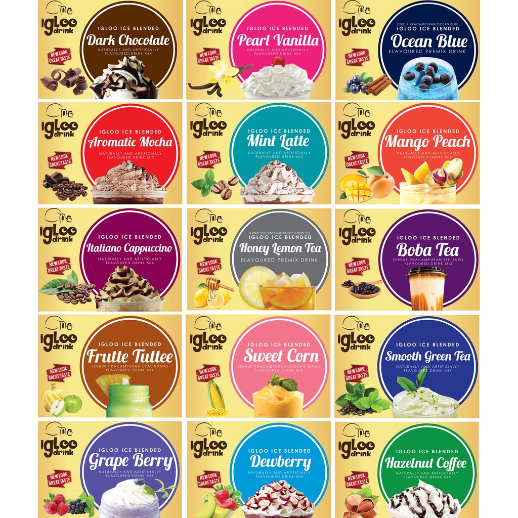 IGLOO SERBUK PRACAMPURAN KREMER SUSU ( ICE BLENDED FRUITTI INSTANT ...