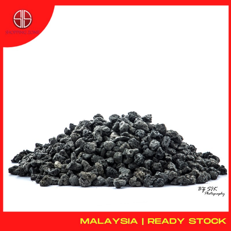 1KG Black Lava Rock Gravel Substrate 3-6mm 1KG（黑火山石 3-6mm 1KG ...