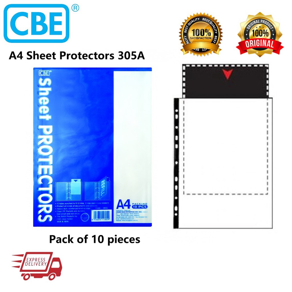 Astar / CBE Sheet Protectors (Pack of 10's) 305A 406A 013A | Shopee ...
