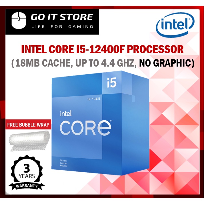Intel Core I5-12400 /I5-12400F (NO GRAPHIC) LGA1700 Desktop Processor ...