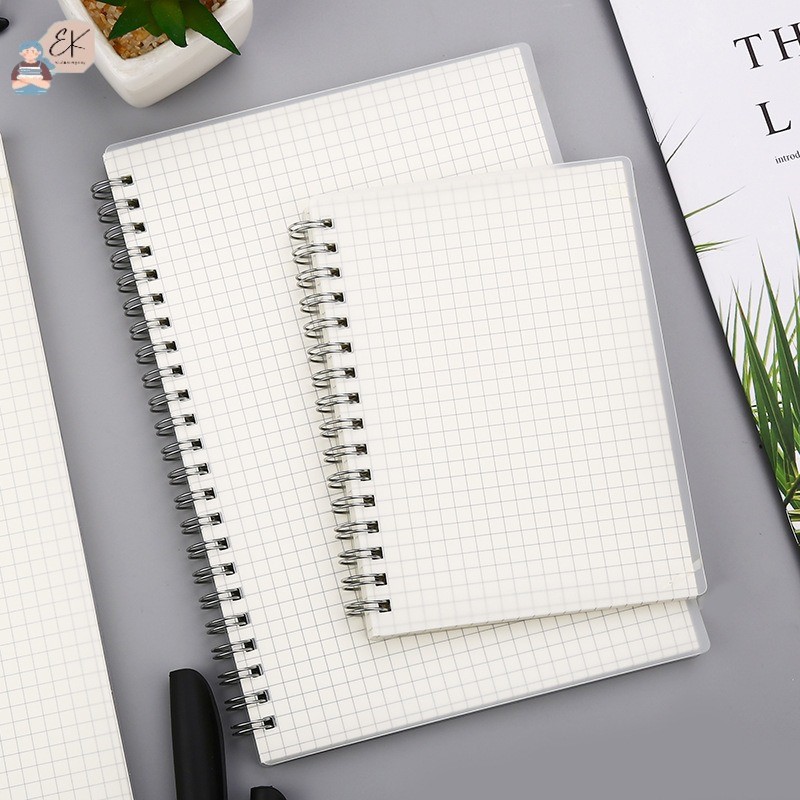[EKstationery] Minimalist Transparent Notebook 160pgs A5 A6 Grid Line ...