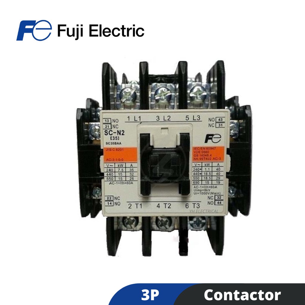FUJI ELECTRIC SC-N2 MAGNETIC CONTACTOR 3Pole 3P | Shopee Malaysia