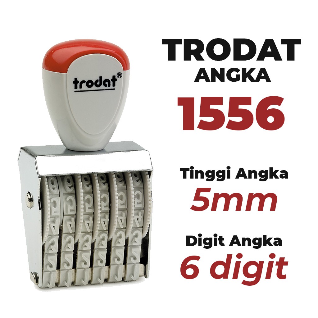 Trodat Number Stamp 1556 - 6 Digits 5 mm | Shopee Malaysia