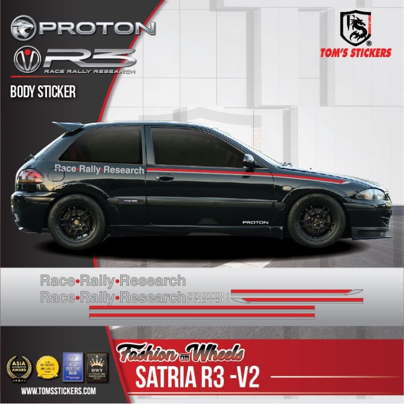 👍👍 PROTON R3 CAR BODY STICKERS SET SATRIA R3-V2 | Shopee Malaysia