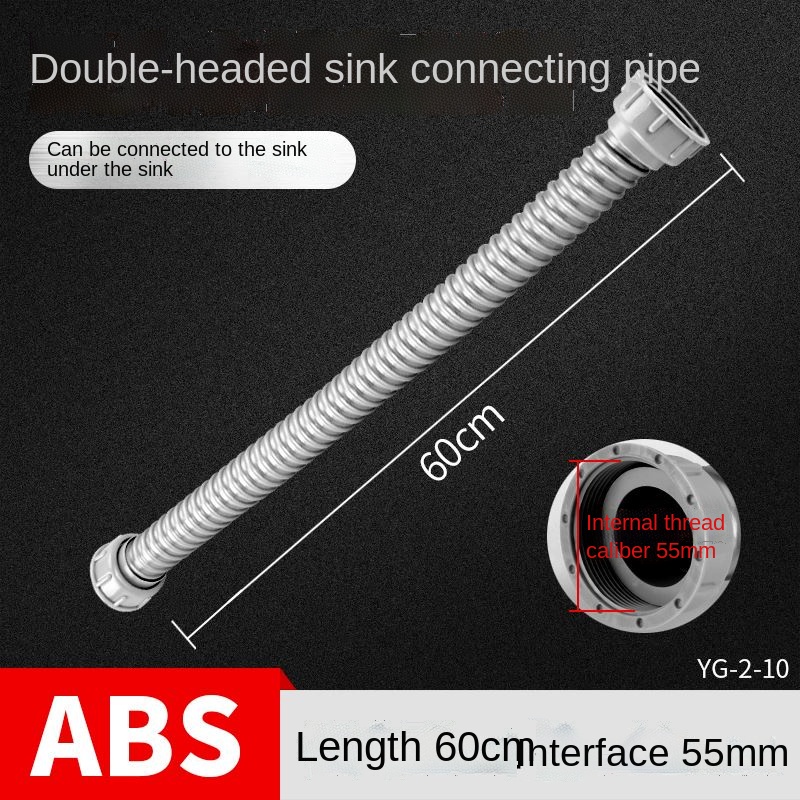 Kitchen Double-Headed Sink Downcomer Drain Pipe Connecting Hose ...