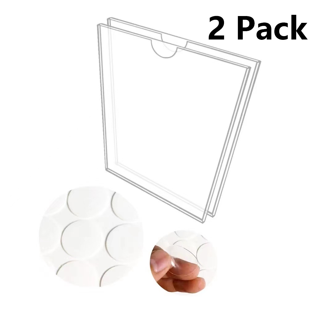 Acrylic Wall Mounted Display Sign Holder Picture Frame with Double Side ...