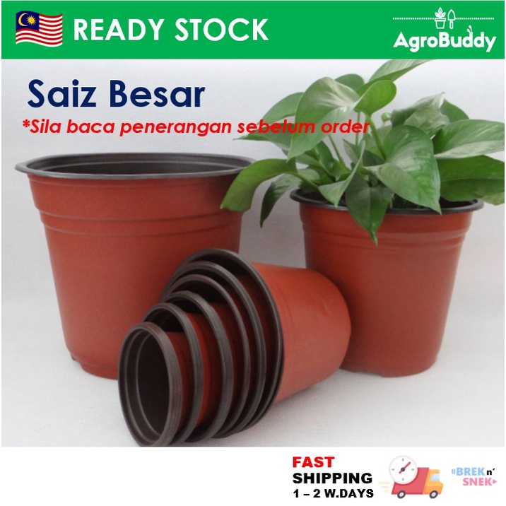 [Saiz Besar] AgroBuddy Nursery Plastic Flower Plant Pot Seedling Pot ...