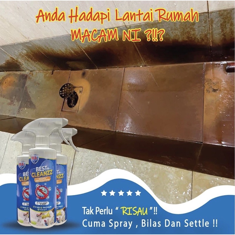 BESTCLEANZZ For Tiles/Shower/Toilet-Cuma Spray,Bilas Dan Settle ...