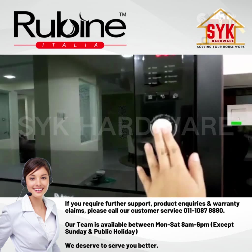 SYK Free Shipping Rubine RBO-CAVO-60BL Build In Oven 60 Liters Electric Oven RMO-OREO-28BL Grill ...