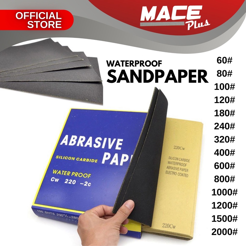EAGLE Sandpaper Waterproof Abrasive Paper Sand Paper Dry / Wet (Grit 60 ...