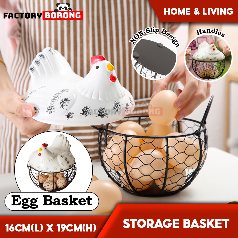 FB FC007 Bakul Telur Bakul Penyimpanan Buah-buahan Bekas Penyusun Dapur ...