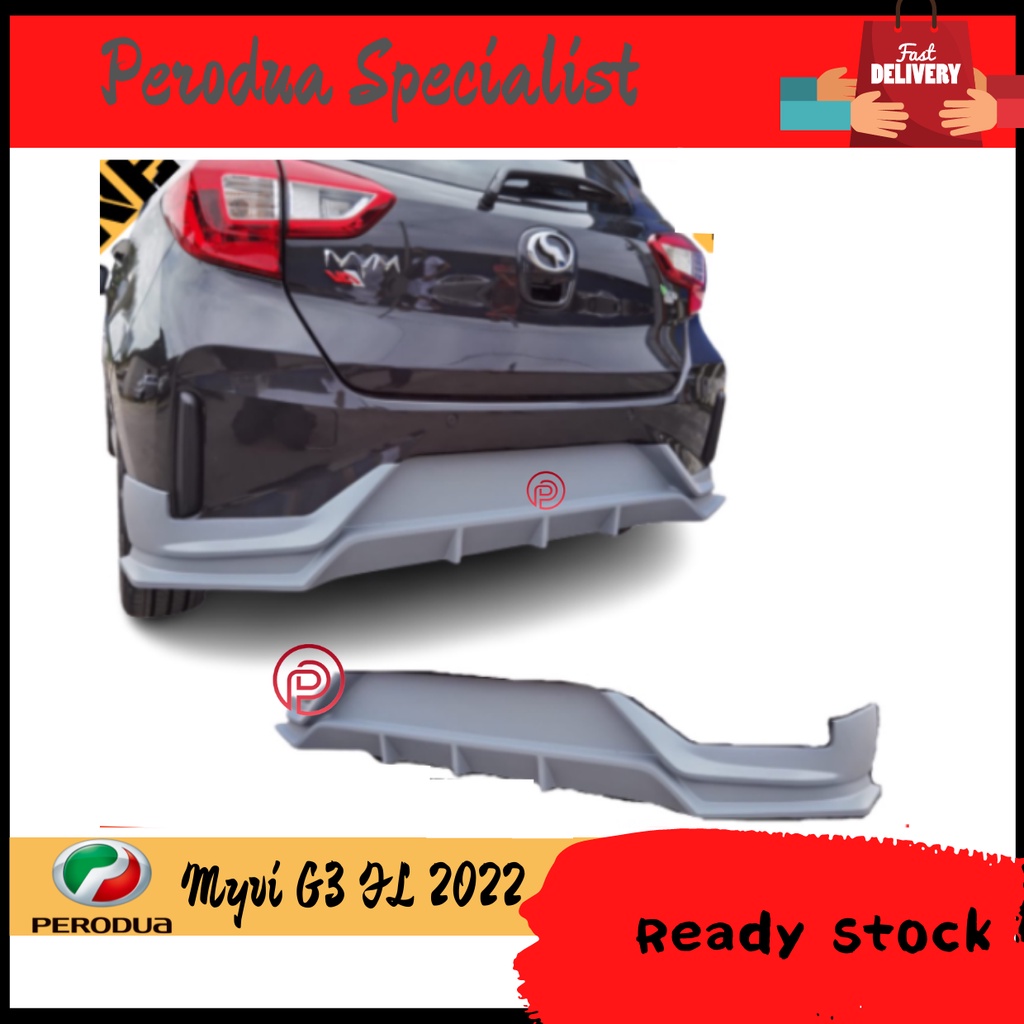 Perodua Myvi G3 FL 2022 Rear Diffuser V2 | Shopee Malaysia