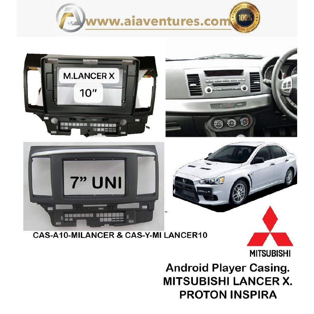 ANDROID PLAYER CAR CASING 10.1" MITSUBISHI LANCER X 10.1" PROTON ...