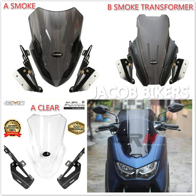 YAMAHA NEW V2 NMAX 2020 WINDSHIELD VISOR ADJUSTABLE. VISOR INCLUDER ...