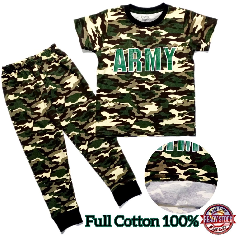 Baju Askar Budak Cotton 1-6 Tahun Set Askar Kanak Kanak Cotton | Shopee ...