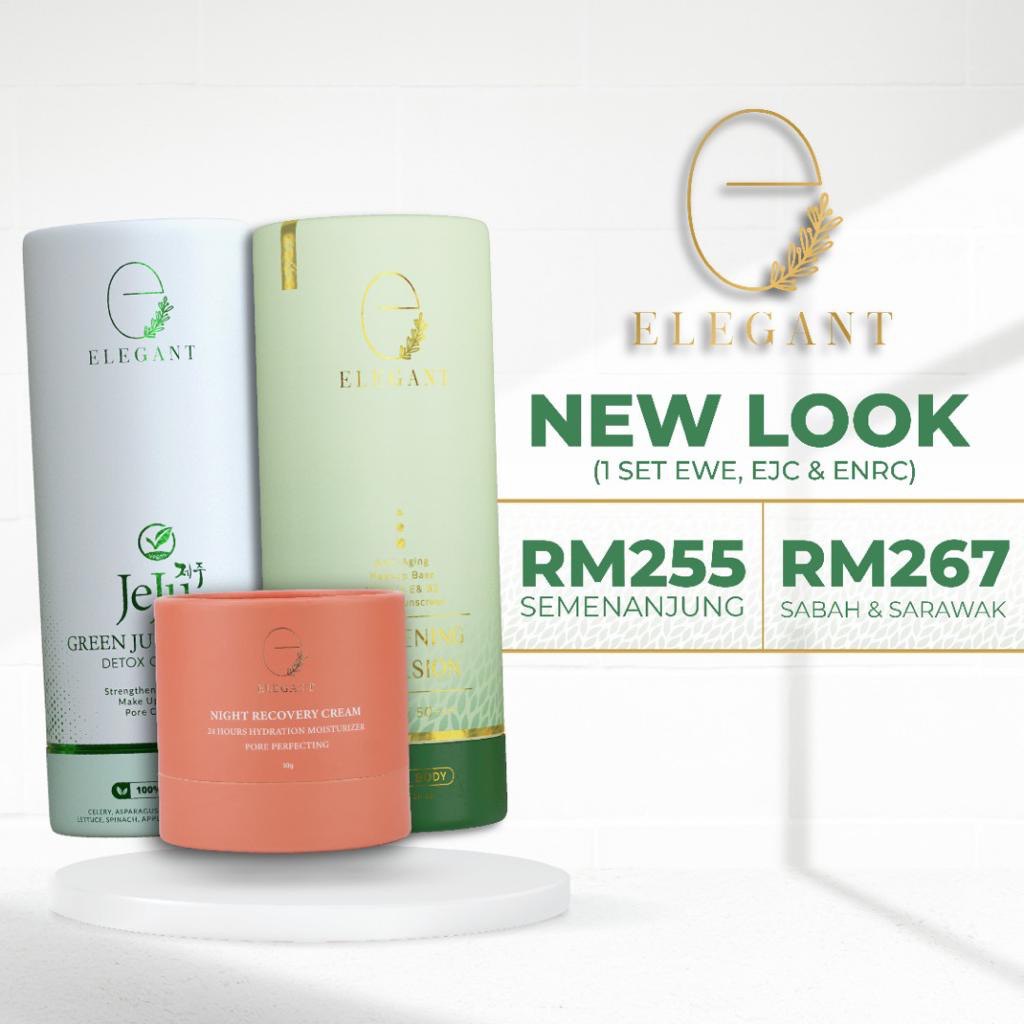 ELEGANT WHITENING EMULSION,NIGHT RECOVERY CREAM & JEJU DETOX CLEANSER ...