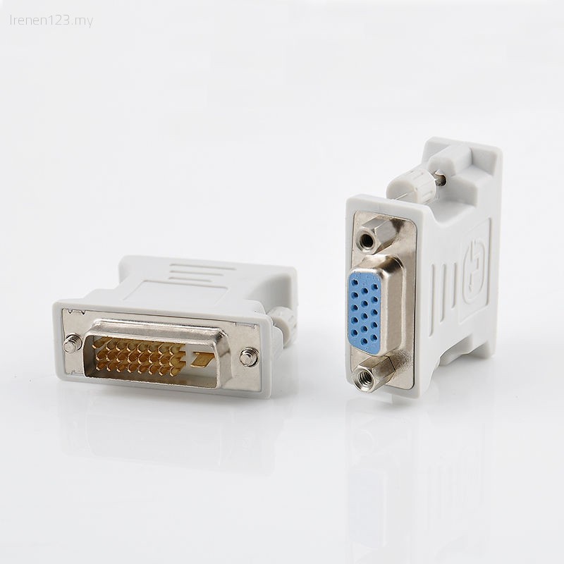 Irenen 24+1 pin DVI-D Male to 15 Pin VGA Female Adapter Video Converter ...