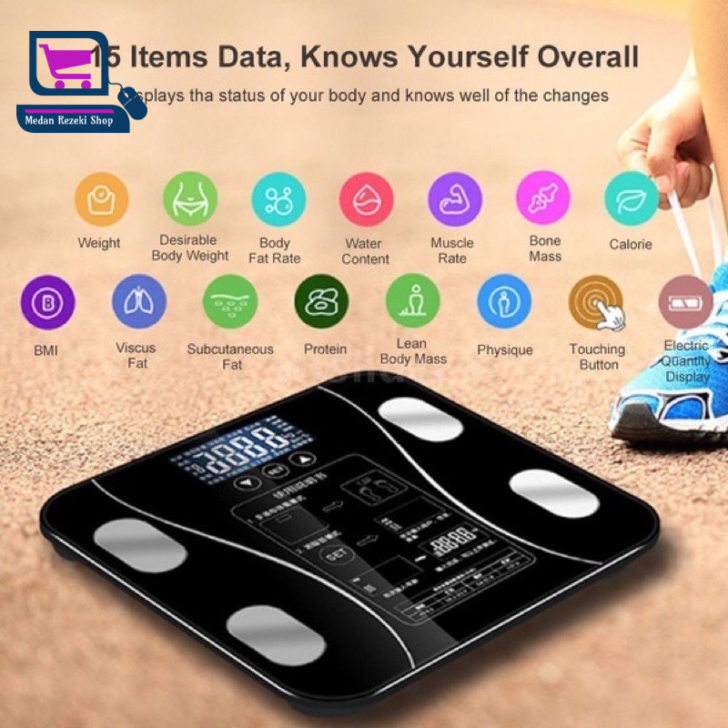 Body Fat Scale 79in1 Bluetooth Smart Weight Scale LCD Screen Digital ...