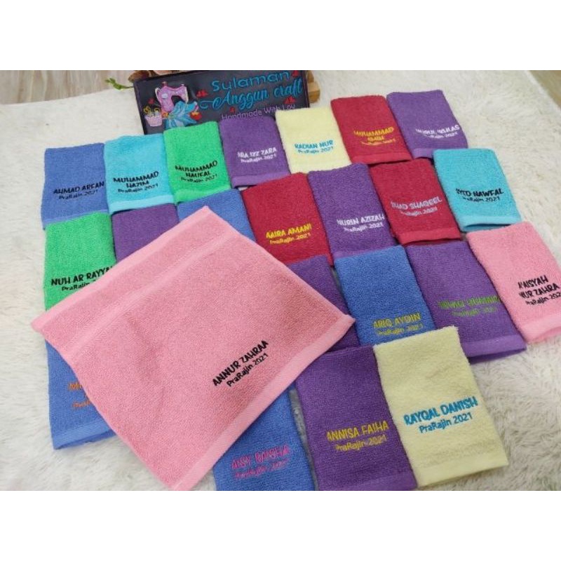 Tuala muka ( harga termasuk sulam) | Shopee Malaysia