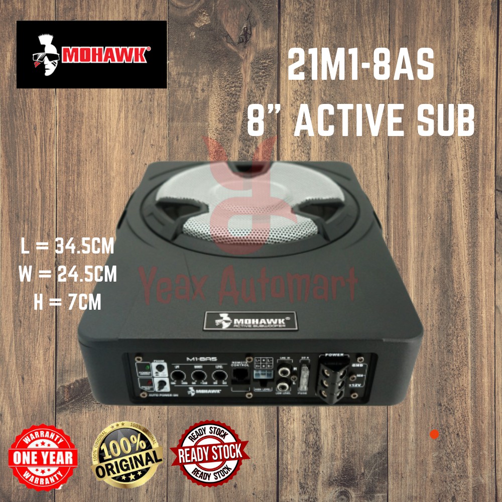 Mohawk Car Audio Sound System Active subwoofer underseat 21M1-8S Bass ...