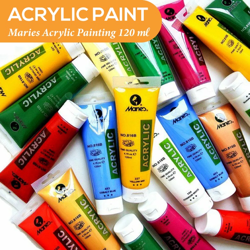 Marie's Acrylic Colour Painting 120 ml Acrylic Colouring Paint Maries ...