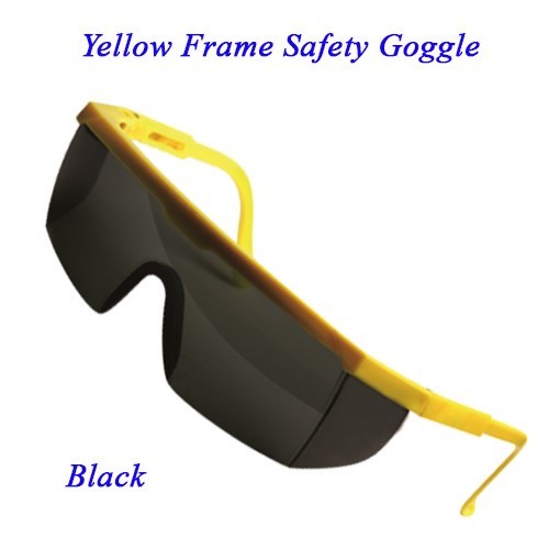 Eye Protection Safety Google Eyewear Yellow Frame Safety Goggle Cermin ...