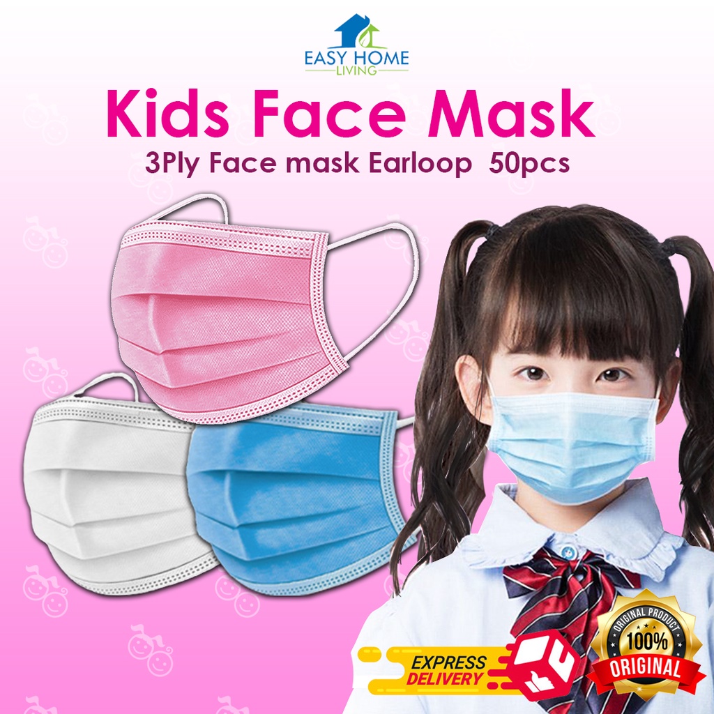 EHL Face Mask 3ply 50pcs Disposable Mask For Kids Full Black Mask Face ...