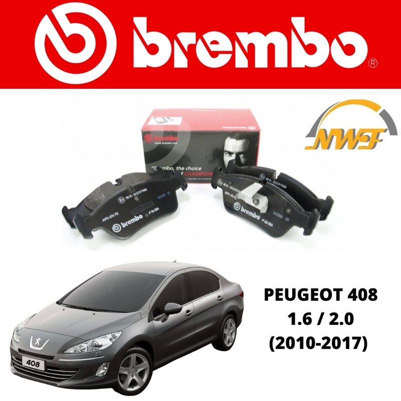 [BREMBO] BRAKE PAD FRONT & REAR PEUGEOT 408 (2010-2019) | Shopee Malaysia