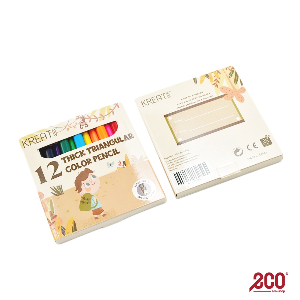 Kreati 12 Pcs Colour Pencil 2 IN 1 - AE-L009-T05-02 | Shopee Malaysia
