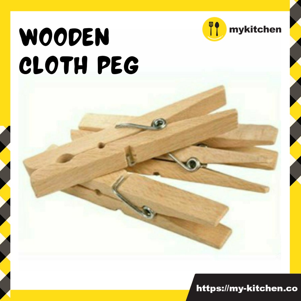 [MY KITCHEN] 36 x WOODEN CLOTH PEG CLIPS 3 DOZ CLOTHES PEGS WOODEN ...