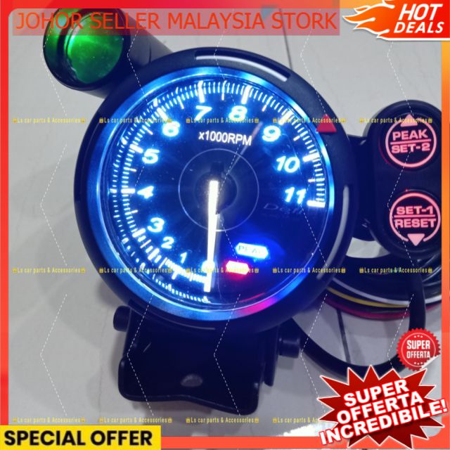RPM Gauge Meter Tachometer Defi A1 Advance LCD digital display LED ...