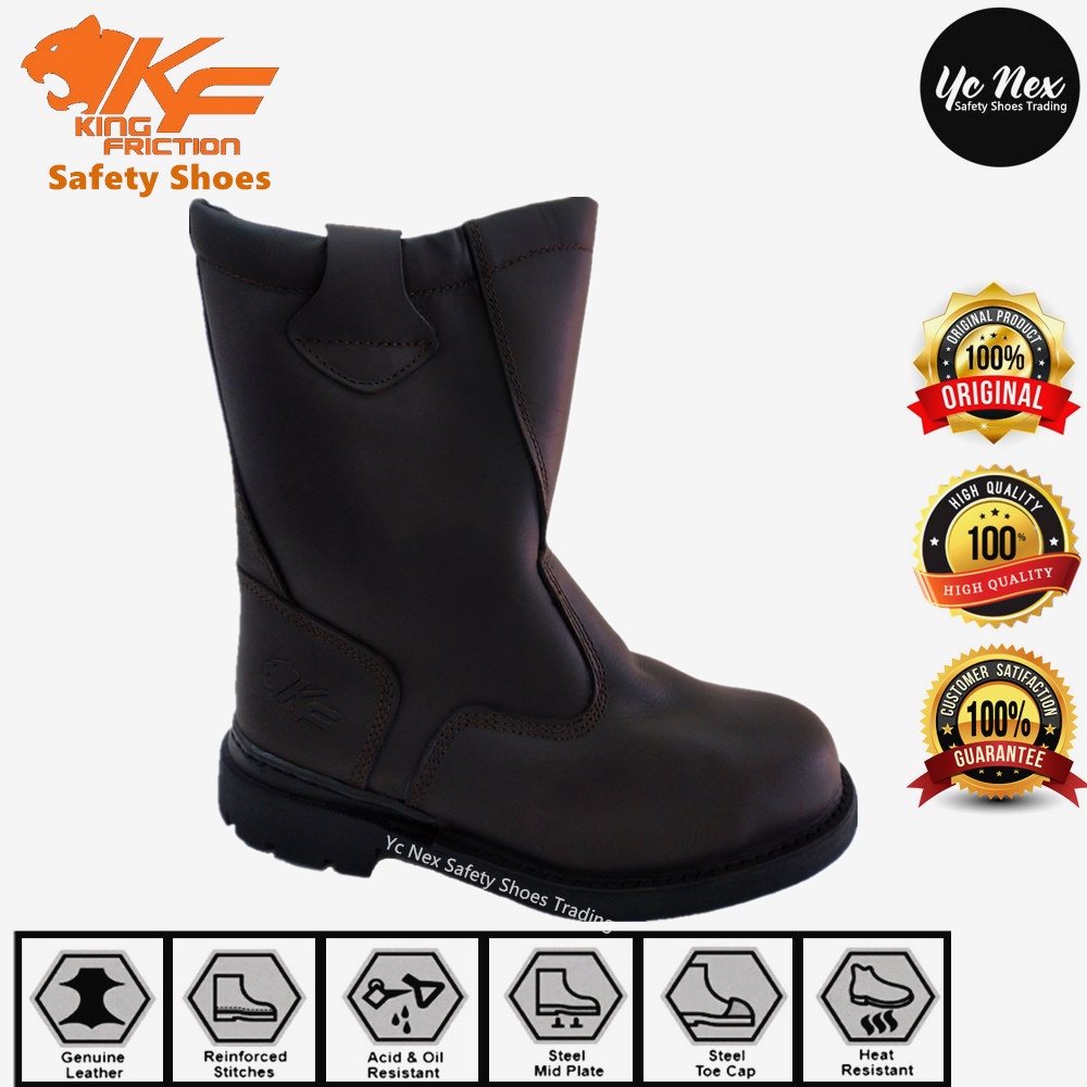 Safety Shoes / Safety Boots King Friction 8334 High Cut Leather Quality ...