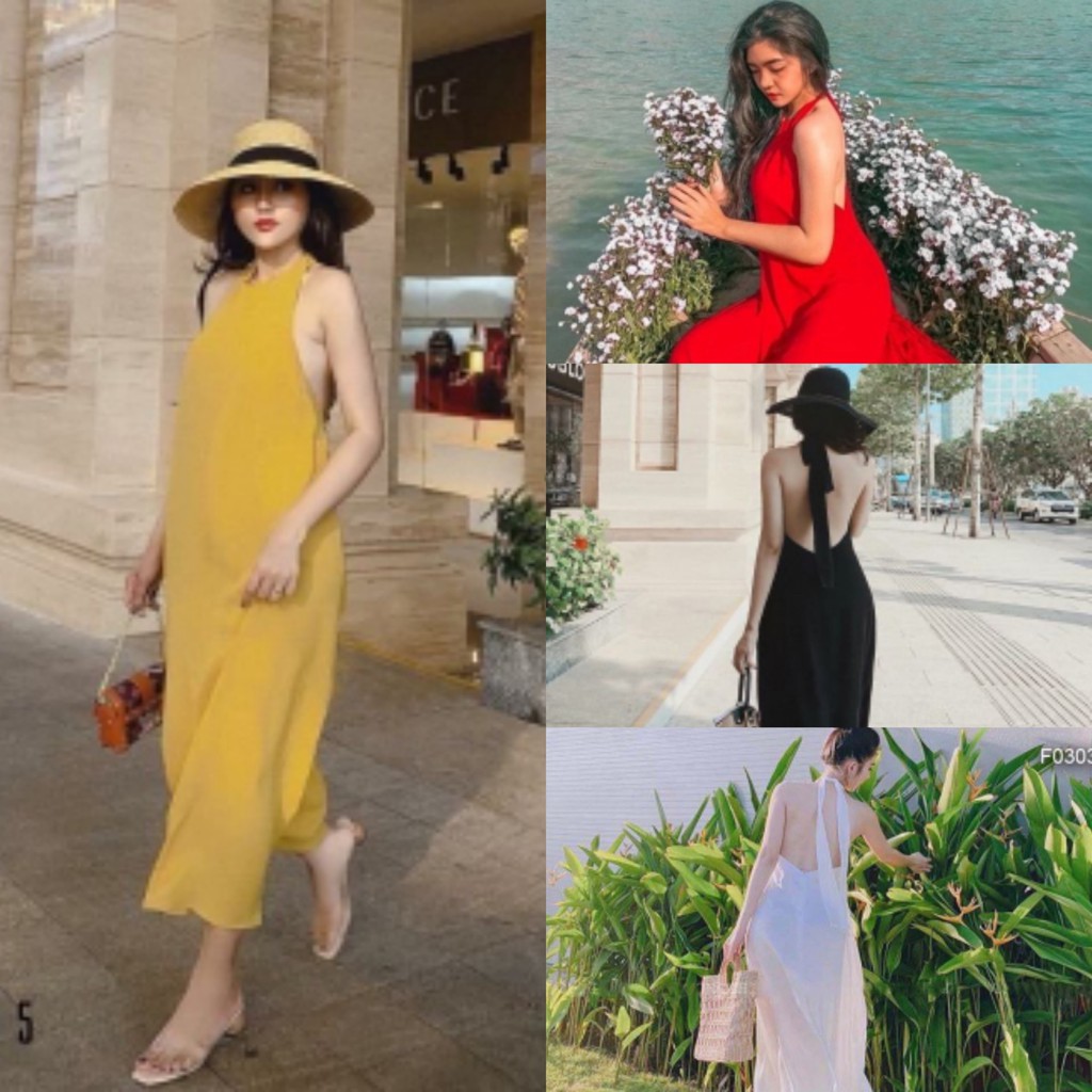 Backless overalls maxi dress (4 colors) | Shopee Malaysia