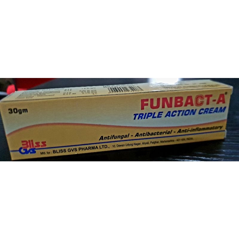 FUNBACT-A Triple Action CREAM - Antifungal, Antibacterial & Anti ...
