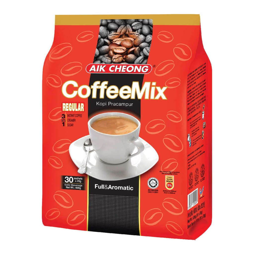 Aik Cheong Coffee Mix Regular 3 in 1 (30sachets x 20g) | Shopee Malaysia