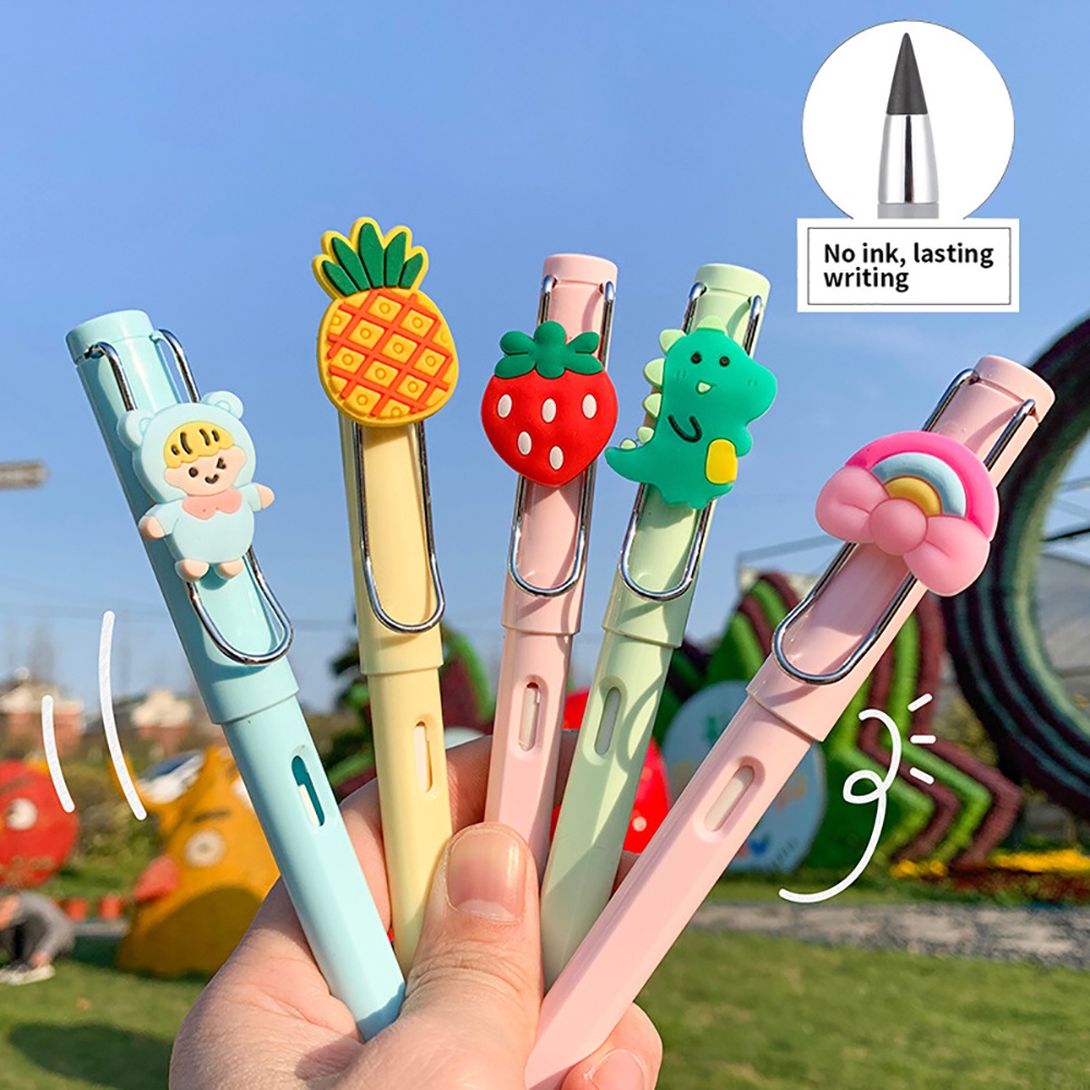 Unlimited Writing Pencil Cute Cartoon No Ink Eternal Pencils Kids Art ...
