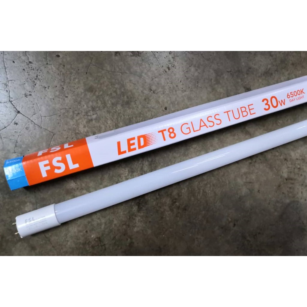 100% ORIGINAL + READY STOCK FSL LED T8 Glass Tube 4ft 30W, Daylight / 6500K | Shopee Malaysia