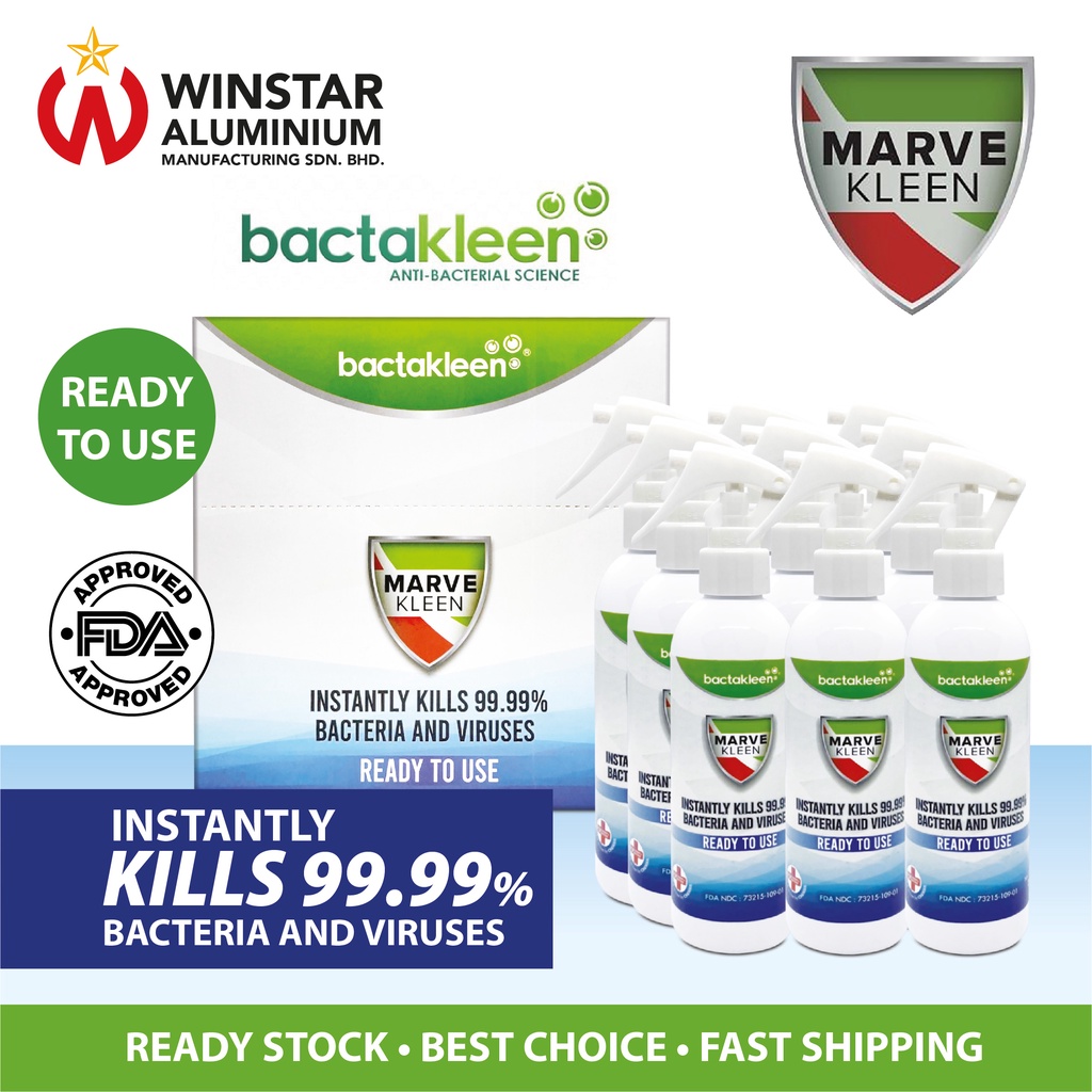 BACTAKLEEN Marvekleen Disinfectant Solution Sanitizer Anti-Bacteria ...
