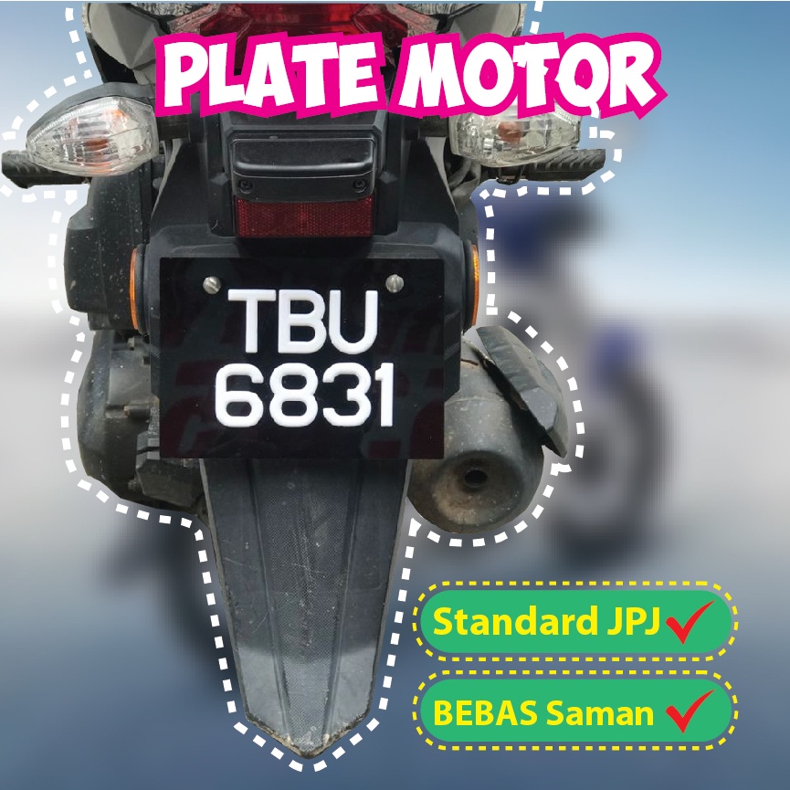 PLATE MOTOR LULUS JPJ | Plate Motor Standard, Plate Siap Tampal Nombor ...