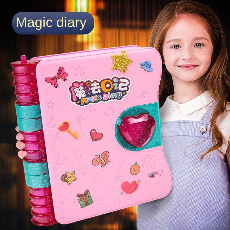 Children's Magic Book Girl Toys 5 Surprise Opening Music Treasure Box ...