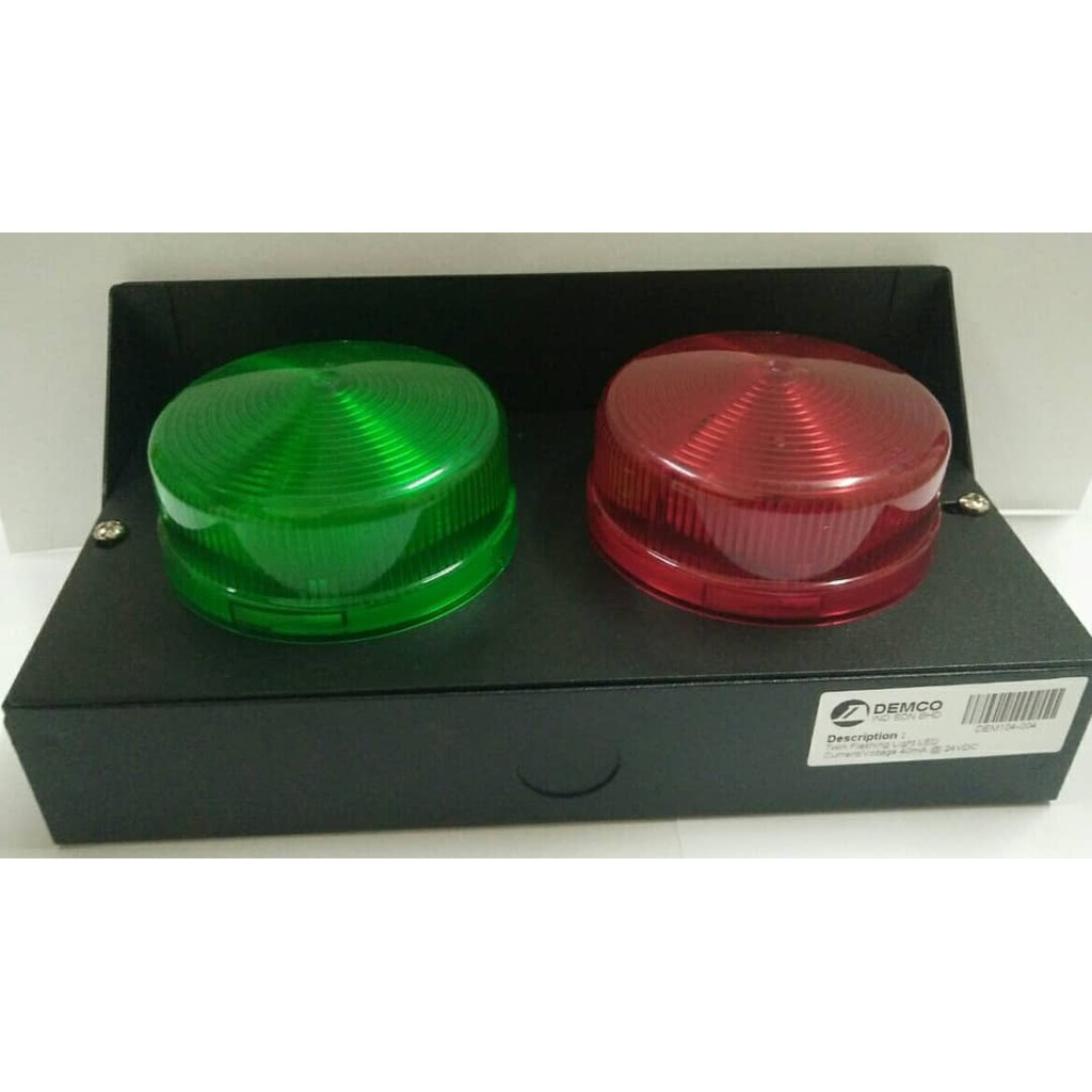[RED & GREEN DEMCO Twin Flashing Lights LED] | Shopee Malaysia