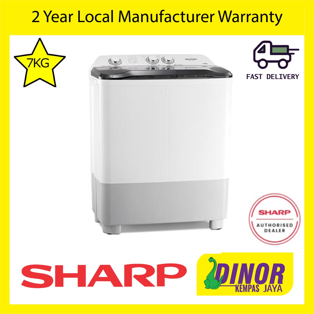 Sharp Semi Auto Series Washing Machine 7kg EST7015 / EST-7015 Washer ...