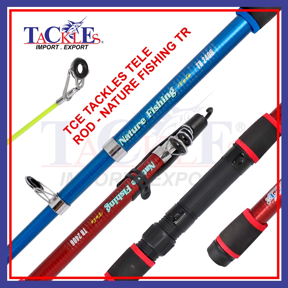 (1.2M- 2.7M) Spinning Fishing Rod TCE Tackles Tele Rod Nature Fishing ...