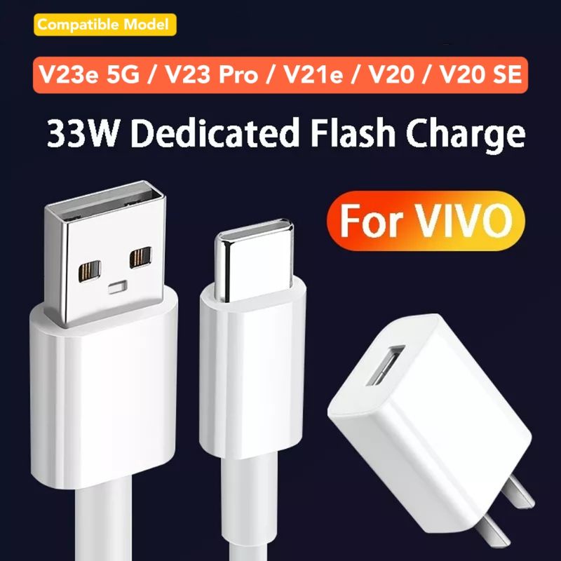 Original Vivo Charger Support 33W US Adapter Fast Charging With Type C ...