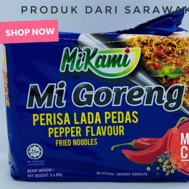 5 pcs Mi Kami Mee Segera Mie Goreng Sarawak Instant Noodle | Shopee ...
