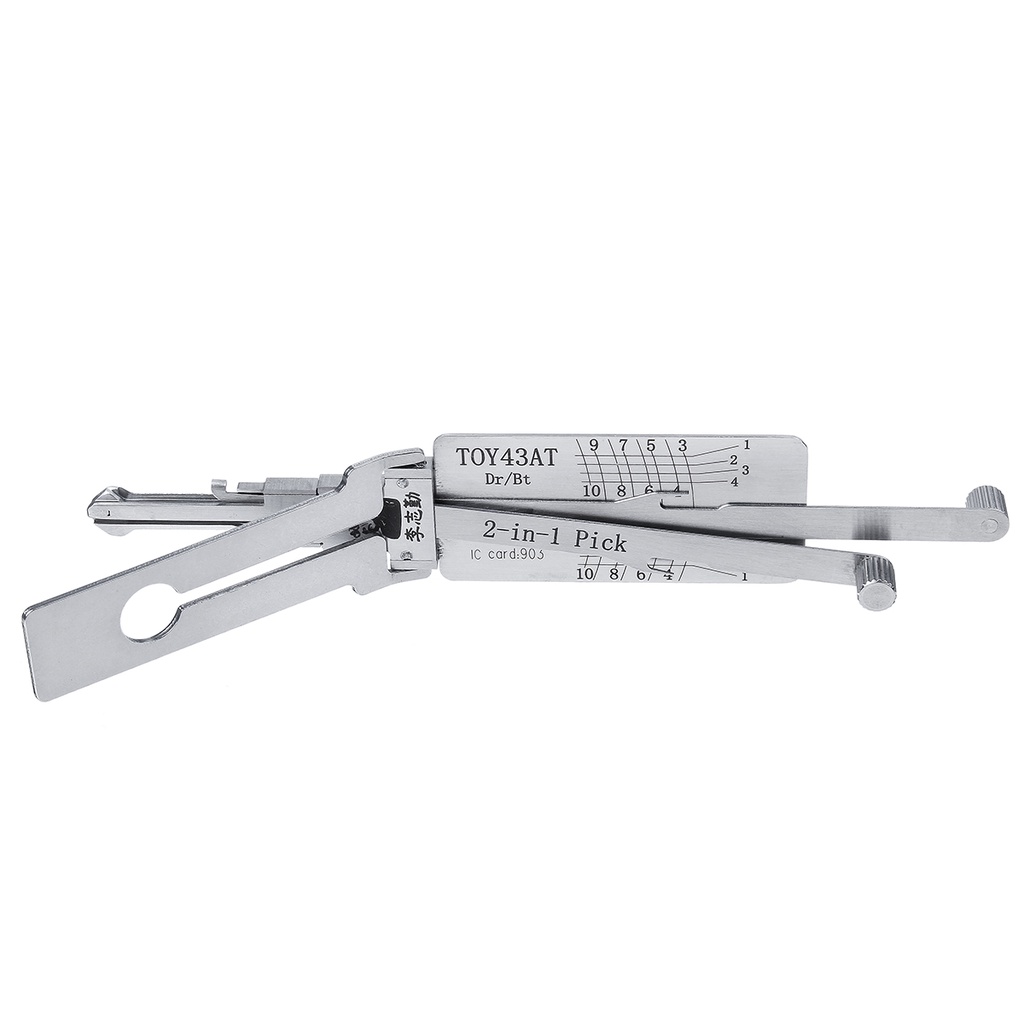 Original lishi TOY43AT 2 in 1 Lock Decoder Together Auto Pick Sets ...