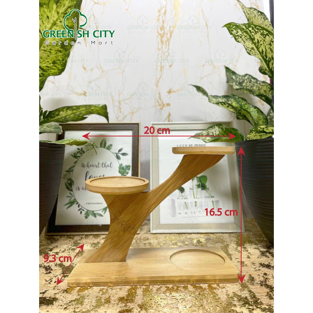 GNC - Wooden Flower Plant Pot Rack Gardening Deco Rak Pasu Bunga Kayu ...