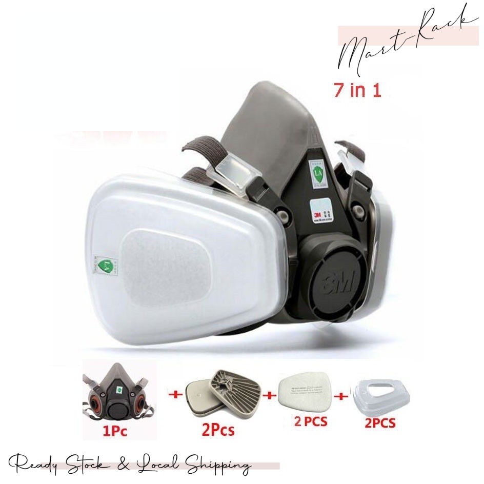3M Suit Respirator Face Gas Mask 5N11 For 6200 6001 (7pcs Set) | Shopee ...