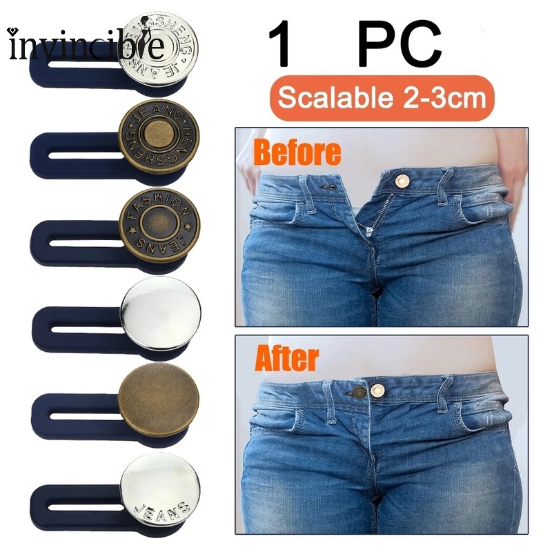 Magic Metal Button Extender for Jeans/ Vintage Style Adjustable Waist ...